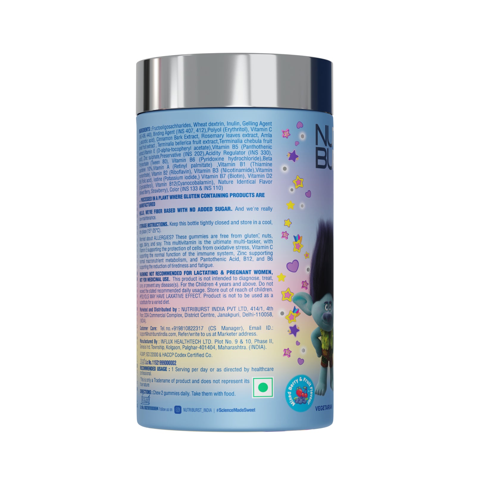 Nutriburst Super Kidz Trolls Gummies - 13 Essential Vit & Mins for Gro ...